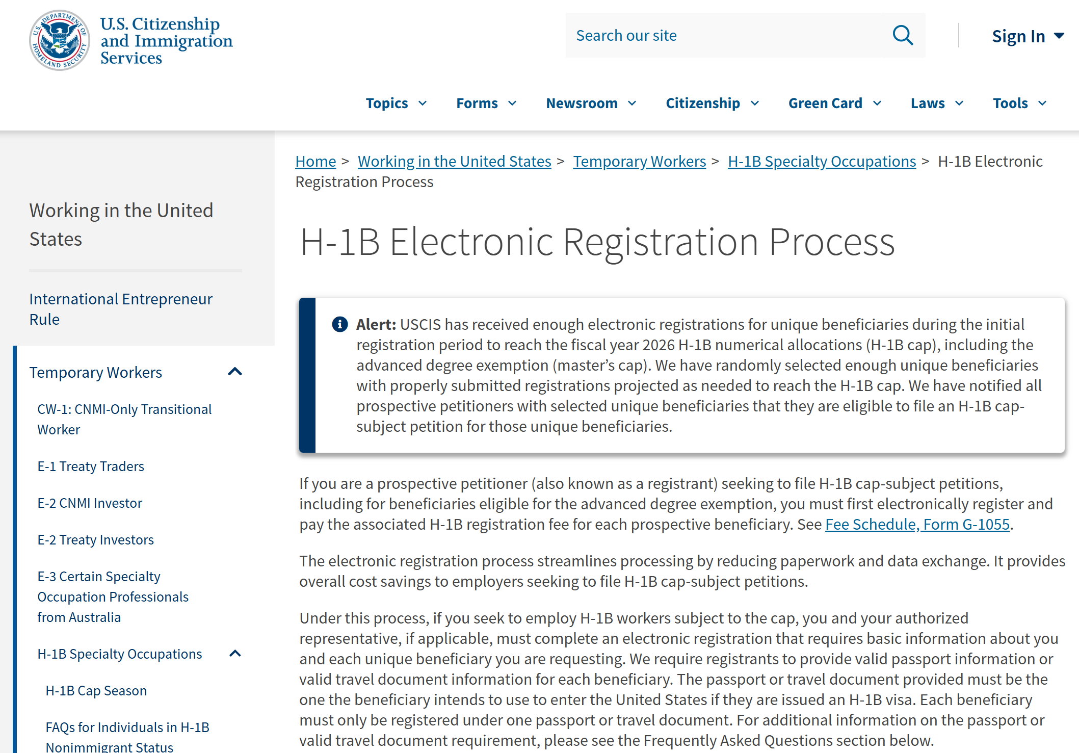 FY2026 H1B抽签关键数据结果出炉！2025年H1B中签率34.9%